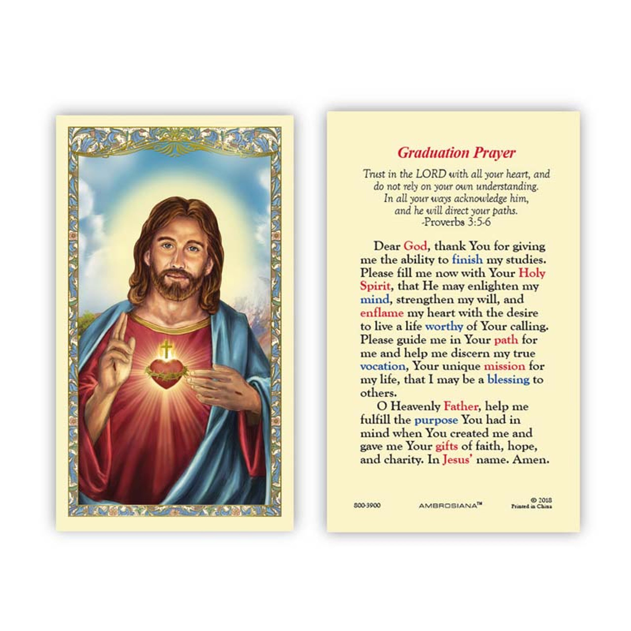 Sacred Heart Vocation Prayer Laminated Holy Card - 25/PK – Catholic Source