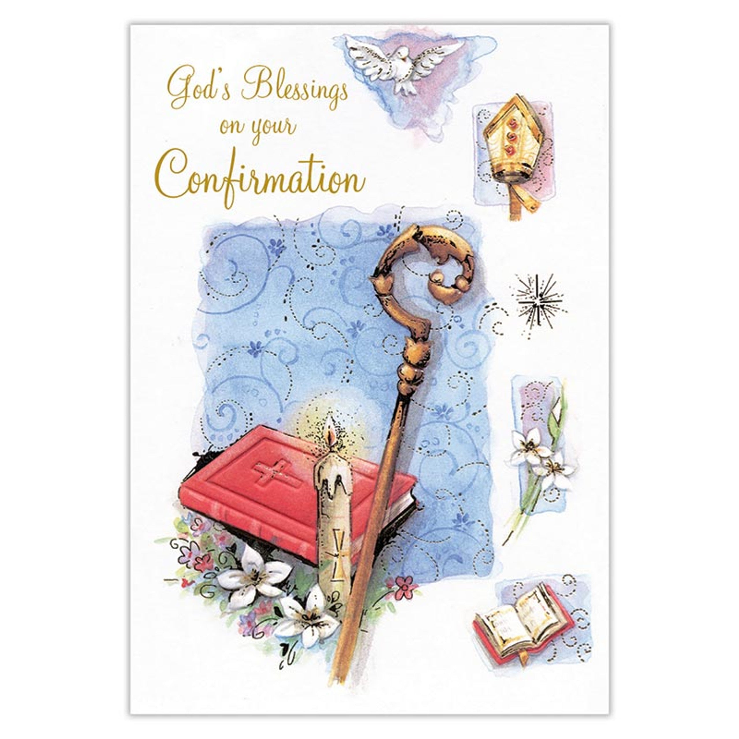 God's Blessings Confirmation Card - 12 pack – Catholic Source