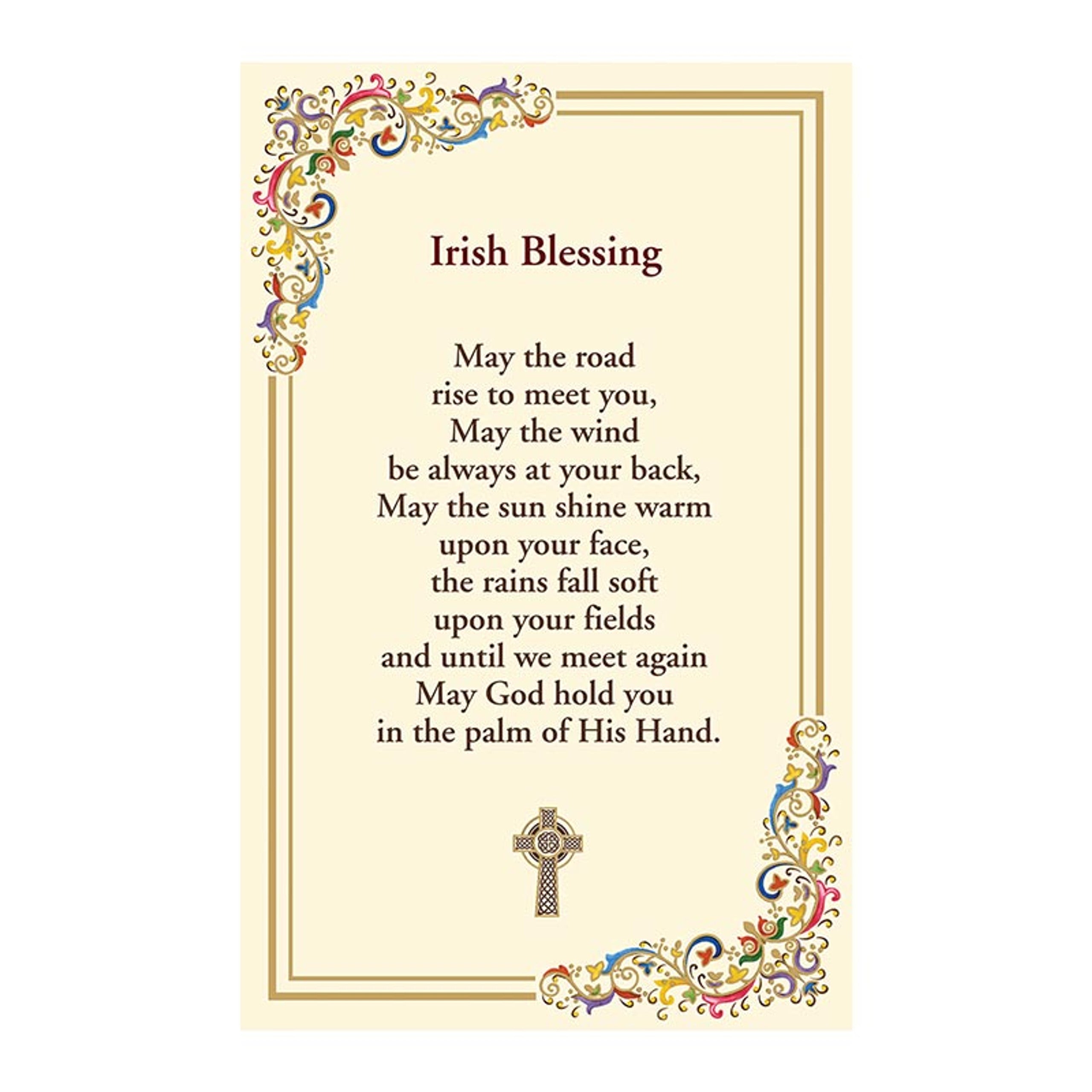 Irish Blessing Florentine Holy Card – Catholic Source